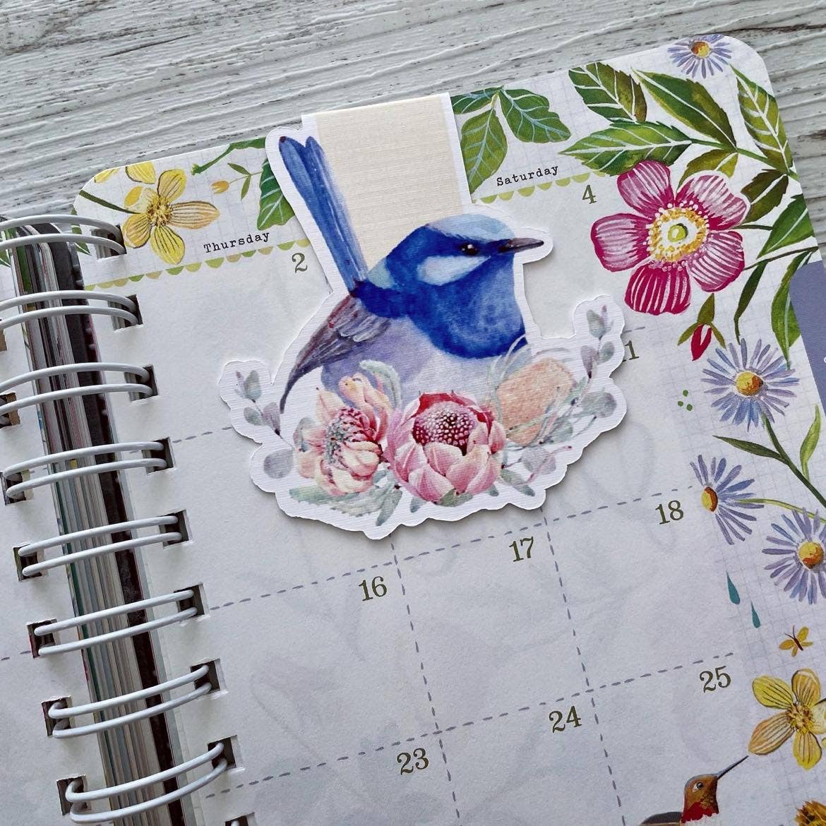 Superb Fairy Wren Magnetic Bookmark – Little Cottage Blossom